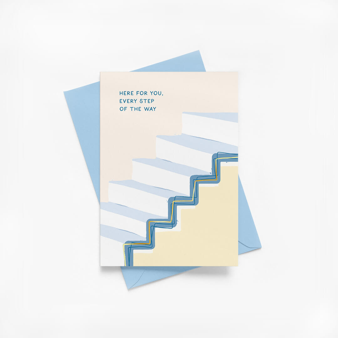 Here For You Every Step Of The Way Encouragement Card (Gold Foil ...